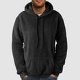 Teddy Fleece Hoodies for Men Plus Size Drawstring Pullover Tops Shirts Long Sleeve Winter ...