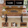 Electric Standing Desk with Monitor and Laptop Workstation 55 x 24 ...
