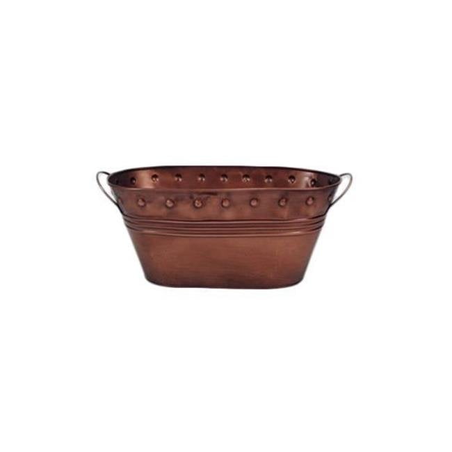 Oval Metal Container, Copper With Dots - Walmart.com