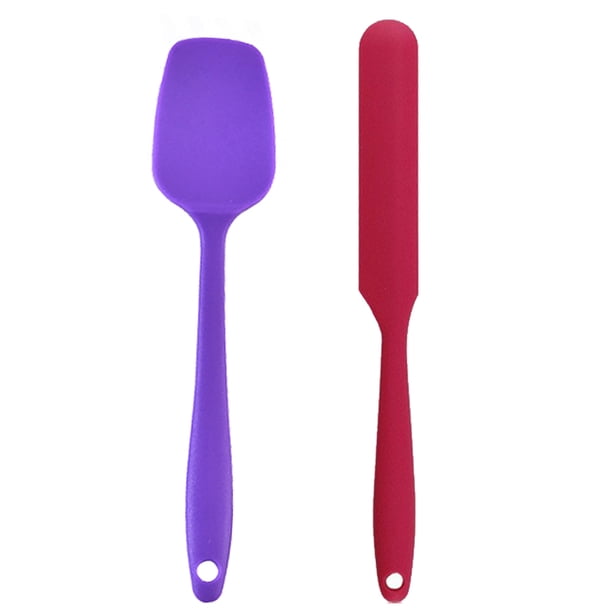 2 Piece Mini Kitchen Utensil Set- Baking Tools Small Silicone Spatula ...