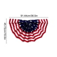 Eolstice Wine Scalloped Flag Independence Day, Star And Stripe Printed ...