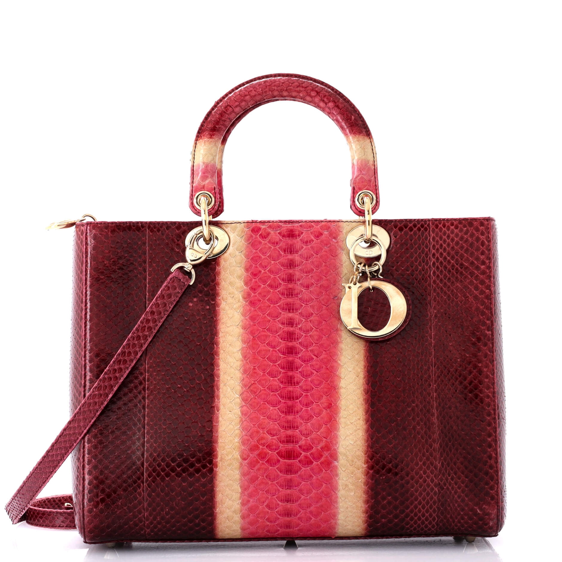 Pre-Owned Lady Dior Bag Python Large By Rebag - Walmart.com