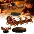 Floating Santa Sleigh Figurine,Magnetic Levitation Christmas Tabletop ...