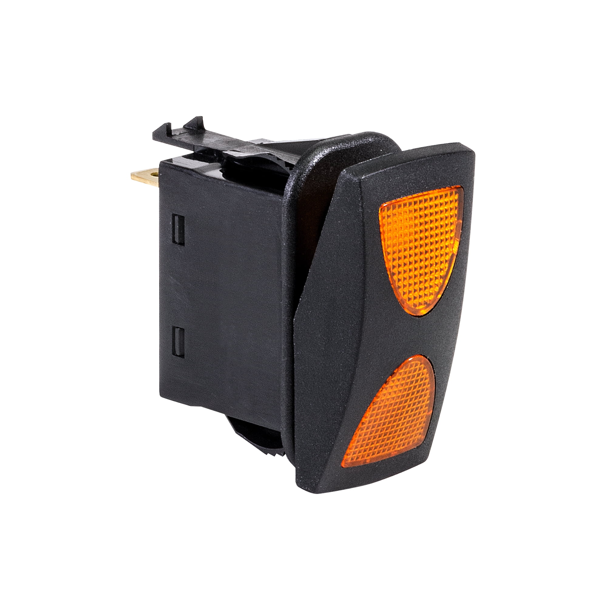 12V DC 20A 4-Pin LED ON-OFF-ON SPDT Rocker Switch - AMBER - Walmart.com ...