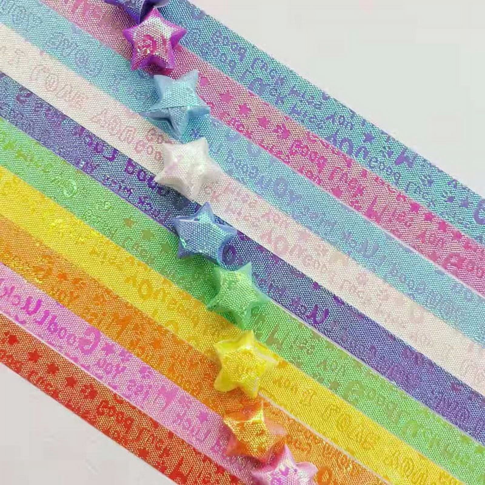 Juego de papel con estrellas de origami, pentagrama, cielo estrellado y ...