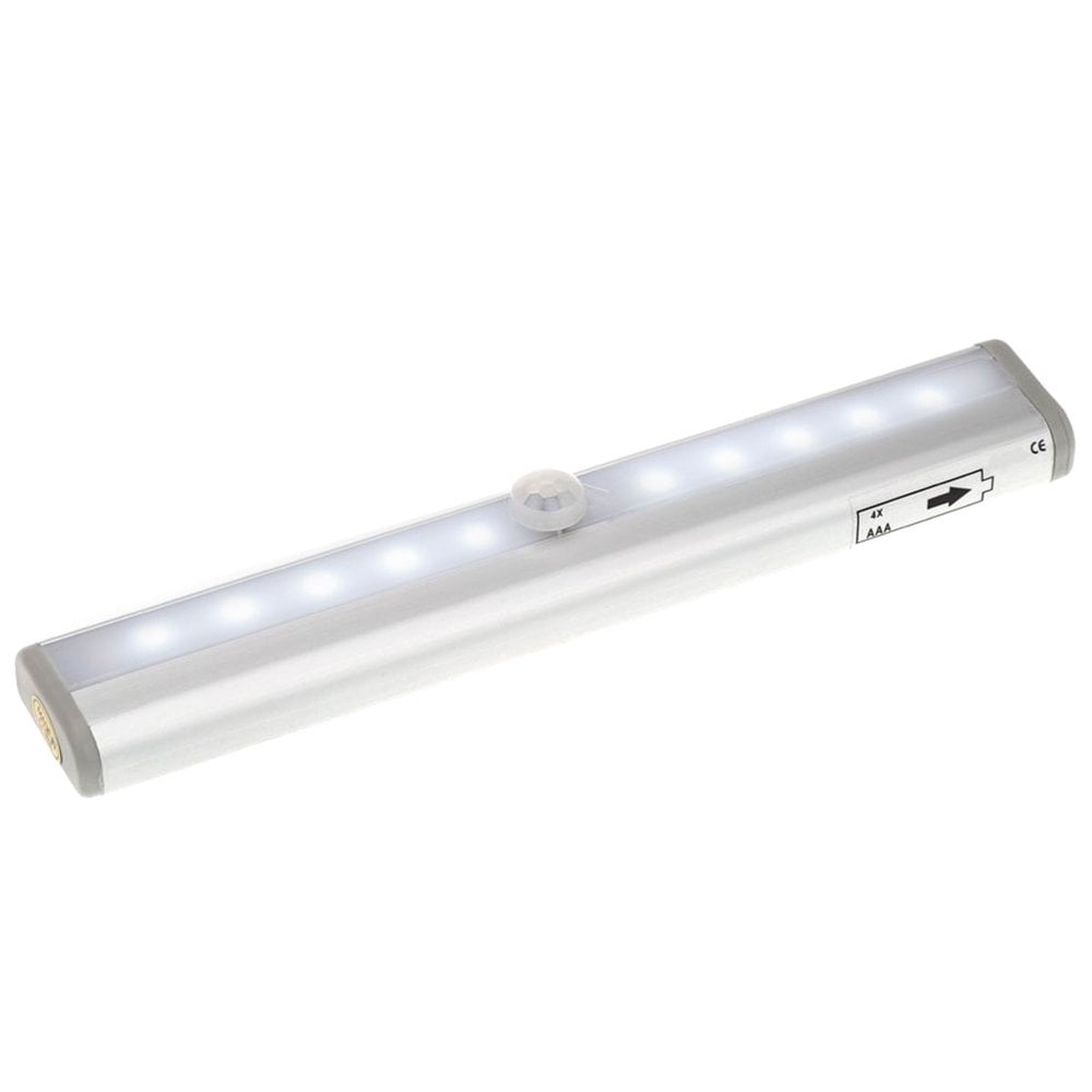 10 LED Closet Light PIR Motion Sensor Under Cabinet Light Wireless ...