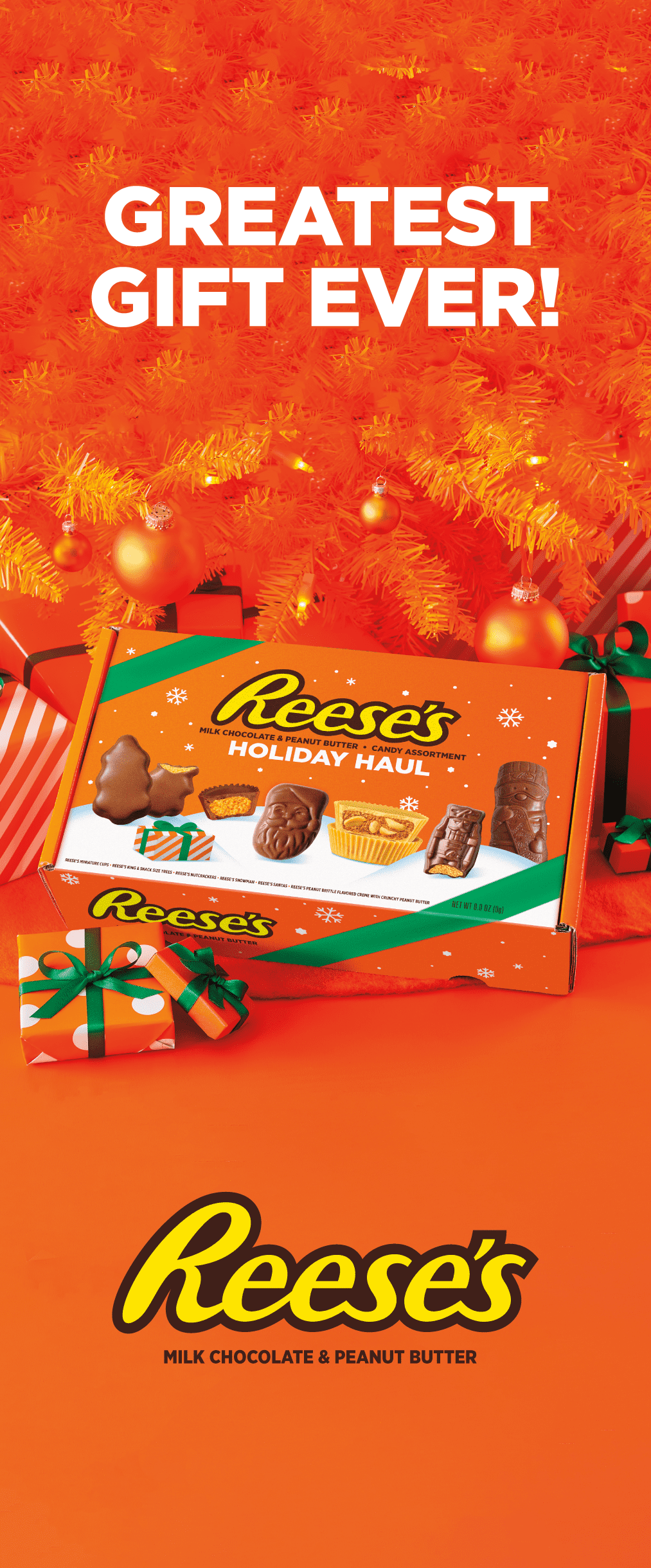 Buy REESE'S Milk Chocolate Peanut Butter Assortment Christmas Candy ...