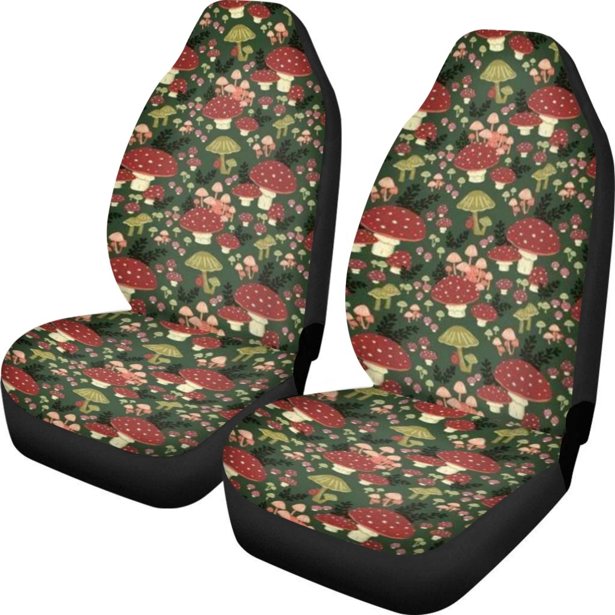 Diaonm Car Seat Covers Aesthetic Cartoon Mushroom Print 2pcs Bucket ...
