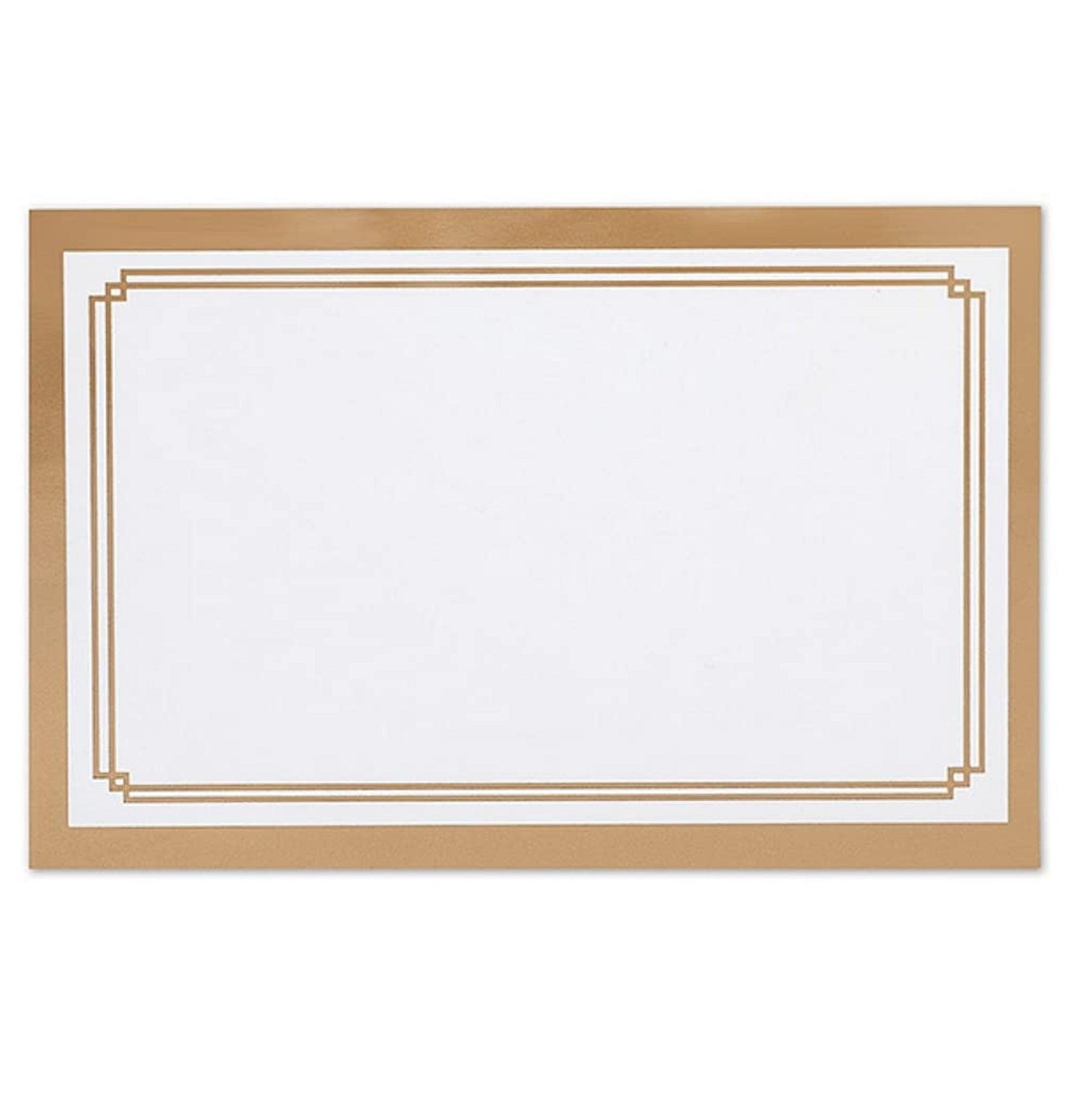 Metallic Gold Double Border Enclosure Cards/Gift Tags - 3 1/2in. x 2 1 ...