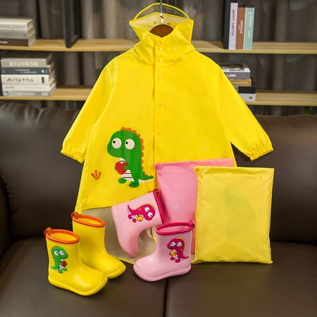 Children's Raincoats Toddler Rain Jacket One Piece Raincoat Cartoon ...