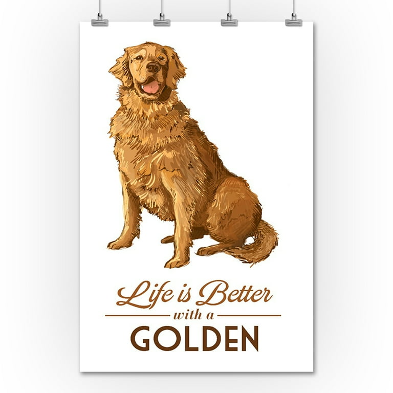 Golden Retriever Line Drawing