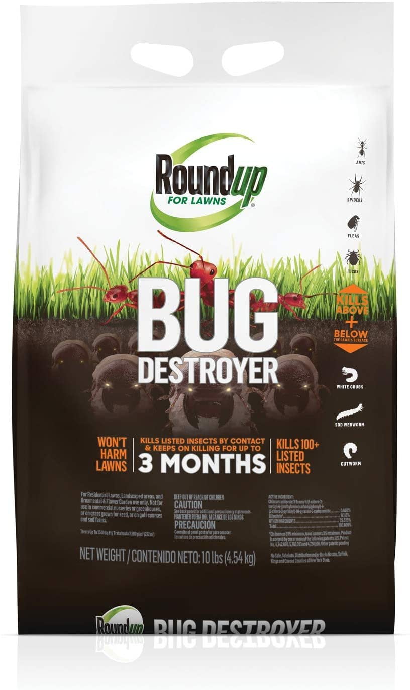 Roundup for Lawns Bug Destroyer - Kills Ants, Spiders, Fleas, Grubs ...