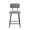 INK+IVY 25" Metal Frame Kitchen and Dining Counter Stool with Tufted ...