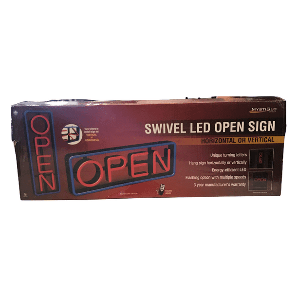 Mystiglo LED Swivel Open Sign - Walmart.com