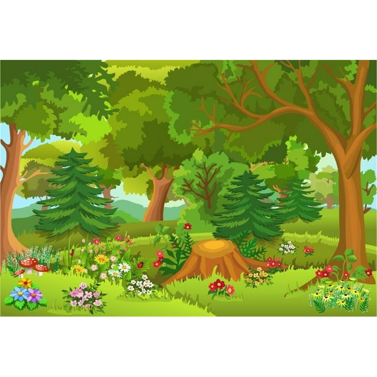 Animated Forest Background Drawn