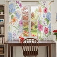 Blue Hydrangea Sheer Curtains for Living Room Bedroom, Orange Lily Red ...
