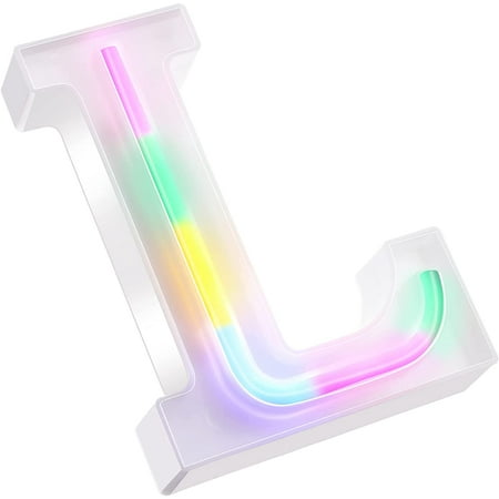 Colorful LED Marquee Letter Lights, 26 Alphabet Neon Sign Number Lights ...