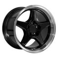17x11/17x9.5 Wheels Fit Corvette, Camaro - ZR1 Style Black Rims ...