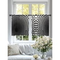 Black White Polka Dots Sheer Curtains for Living Room Bedroom Abstract ...