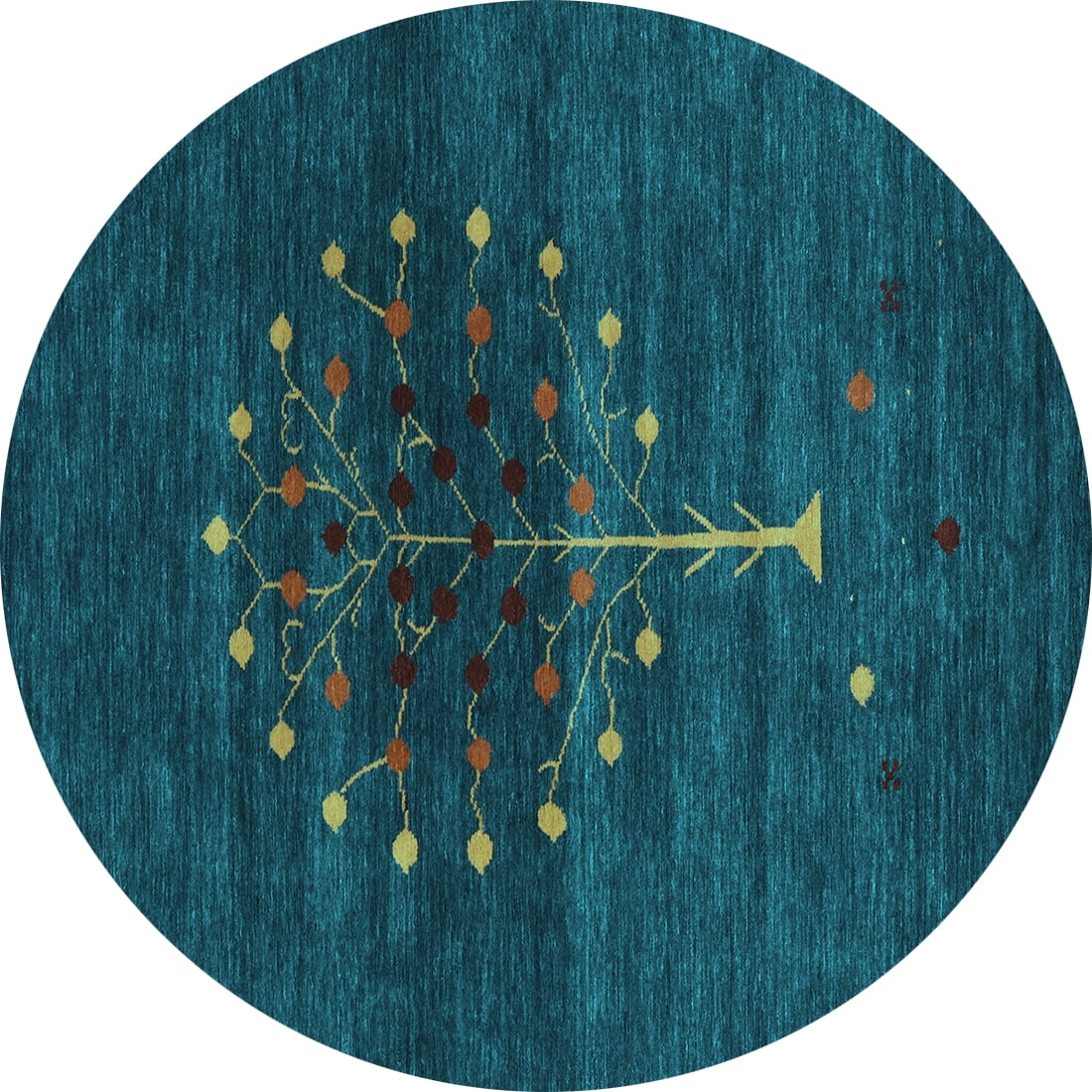 Ahgly Company Indoor Round Abstract Light Blue Contemporary Area Rugs ...