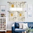 Bees Honeycomb Kitchen Curtains and Valances Set, Branch Spring Floral ...