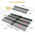 Nicewell Kitchen Drawer Spice Organizer, 4 Tier - 2 Set, Non-Skid ...