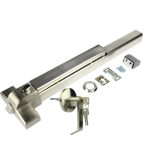 Stainless Steel Commercial Door Push Bar, Panic Exit bar with Exterior ...