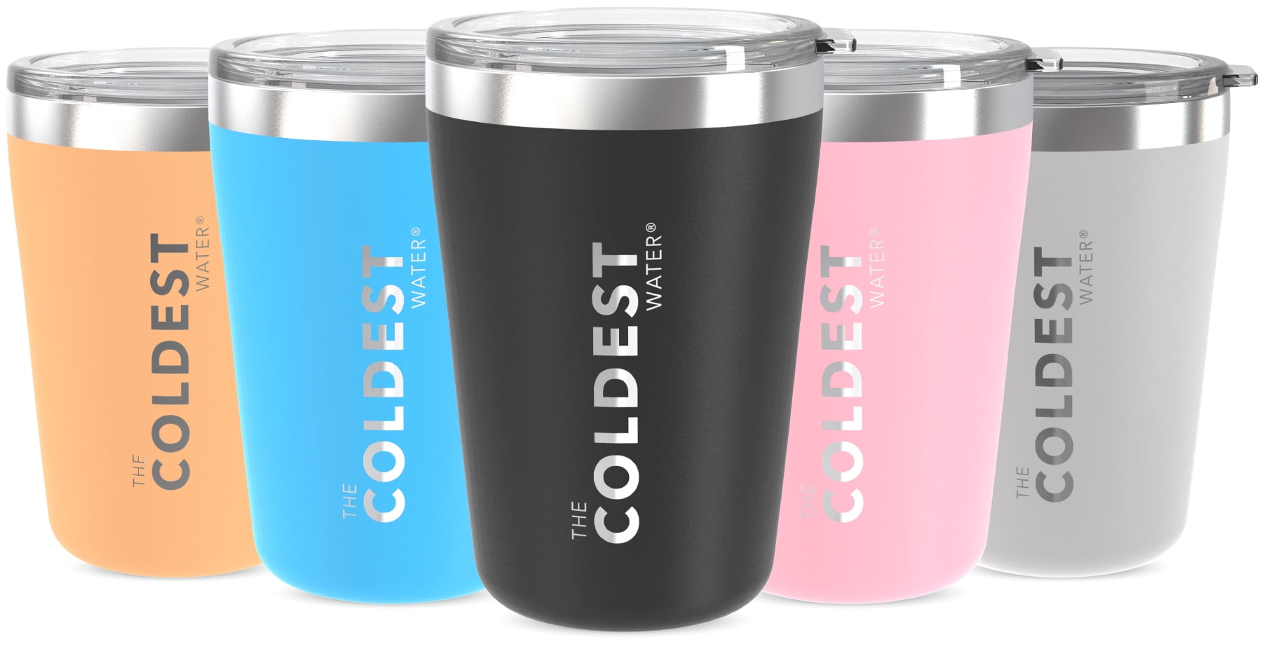 COLDEST Insulated Tumbler Cup with Sliding Lid - Reusable Stainless ...