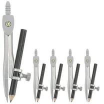 BAZIC Metal Geometric School Drawing Student Pencil Compass Set, Nickel ...