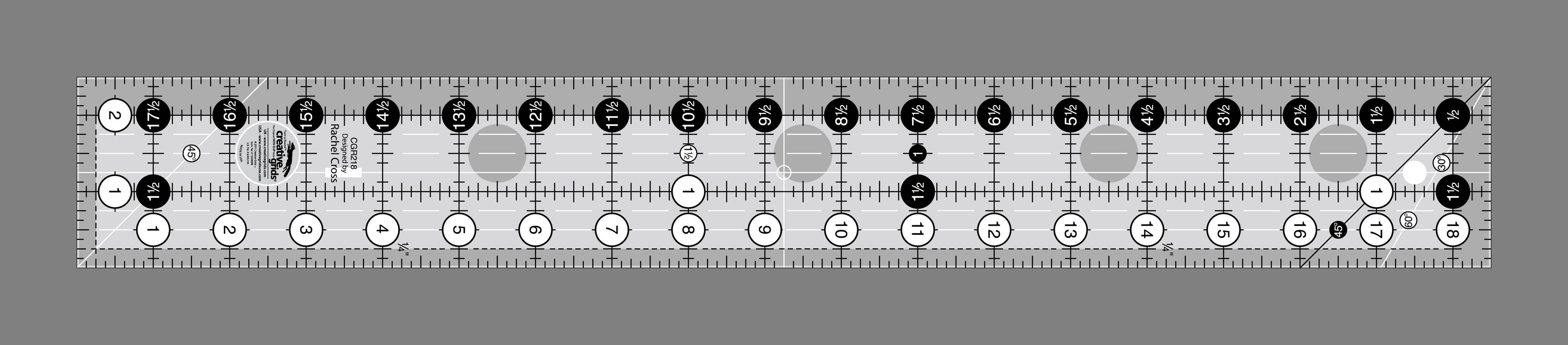 Creative Grids 2 1/2" x 18 1/2" Rectangle Ruler - Walmart.com
