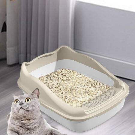 Open Top Cats Litter Pan Cage Accessories Bedpan Pets Litter Tray Potty ...