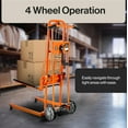 "SuperHandy Lift Winch Stacker, Pallet Truck Dolly, 330 Lbs 40"" Lift w ...