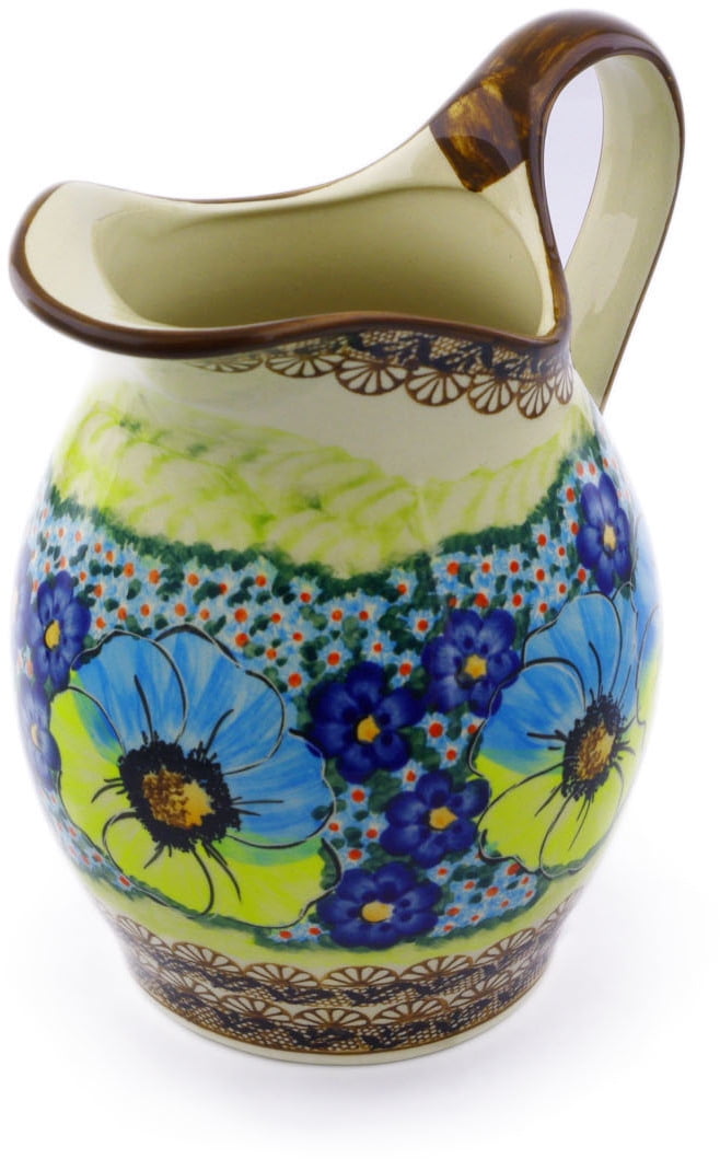 Polish Pottery 66 oz Pitcher (Sweet Emotions Theme) Signature UNIKAT ...