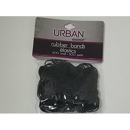 Pack of 500 Snag-Free Small Black Silicone Rubber Bands Rubberbands for ...