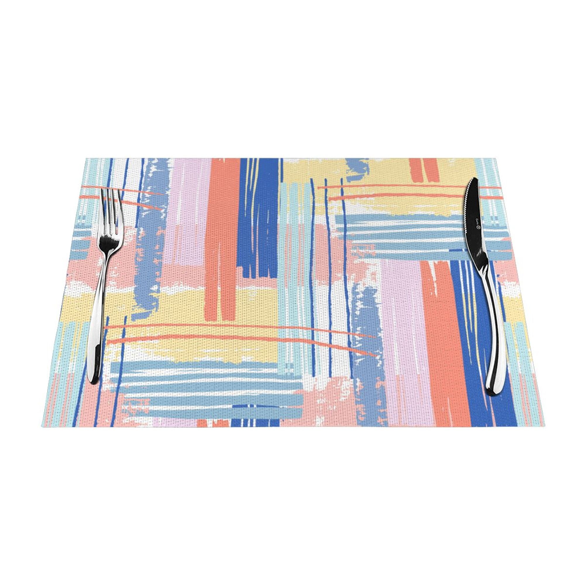 YFYANG Washable Heat-Resistant Placemats, 70% PVC/30% Polyester ...