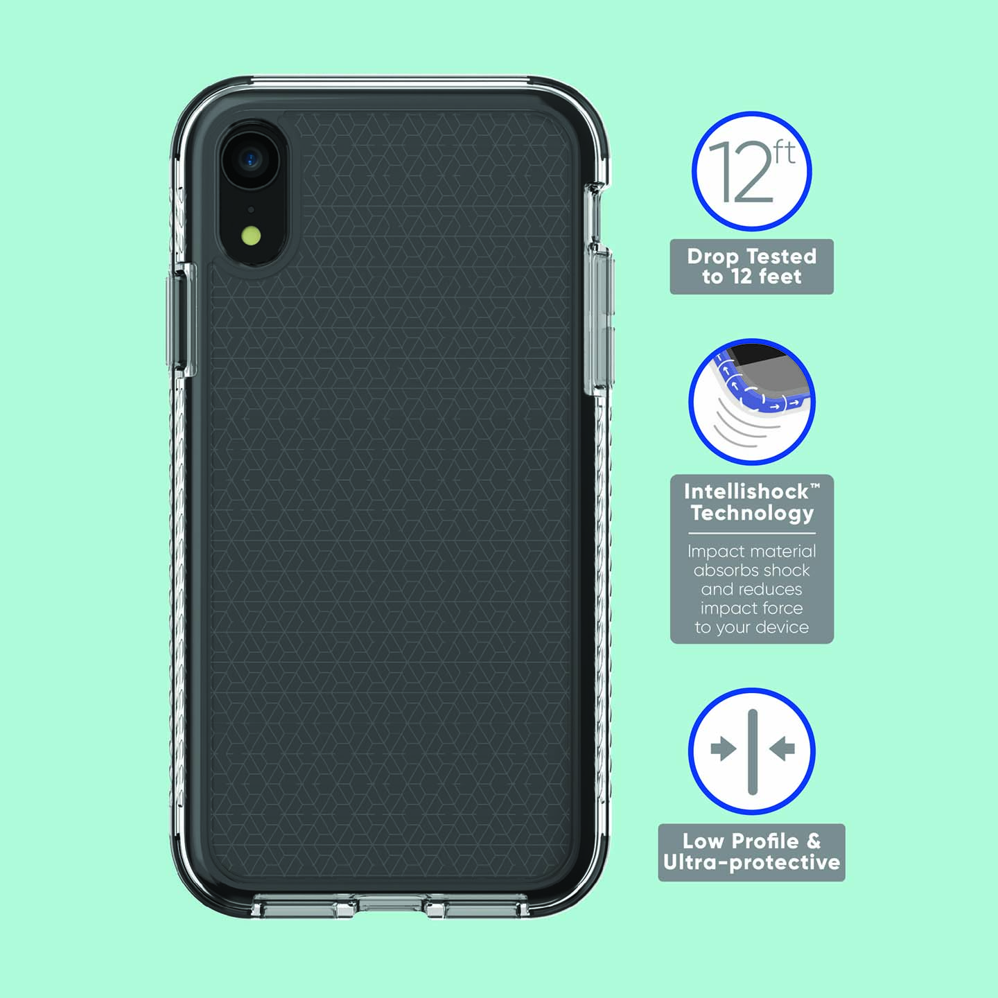 onn. Impact Case with Intellishock Technology for iPhone XR - Walmart ...