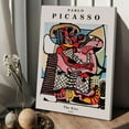 1pc Pablo Picasso "The Kiss" Cubism Art Print - Wood Framed Wrapped ...