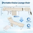 GOCAPTAIN Portable Tanning Bench Chair, 5-Position Adjustable Outdoor ...