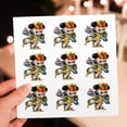 3drose, Cartoon Mouse on Ice Skates Holding Candy Cane with Hat Tiled ...