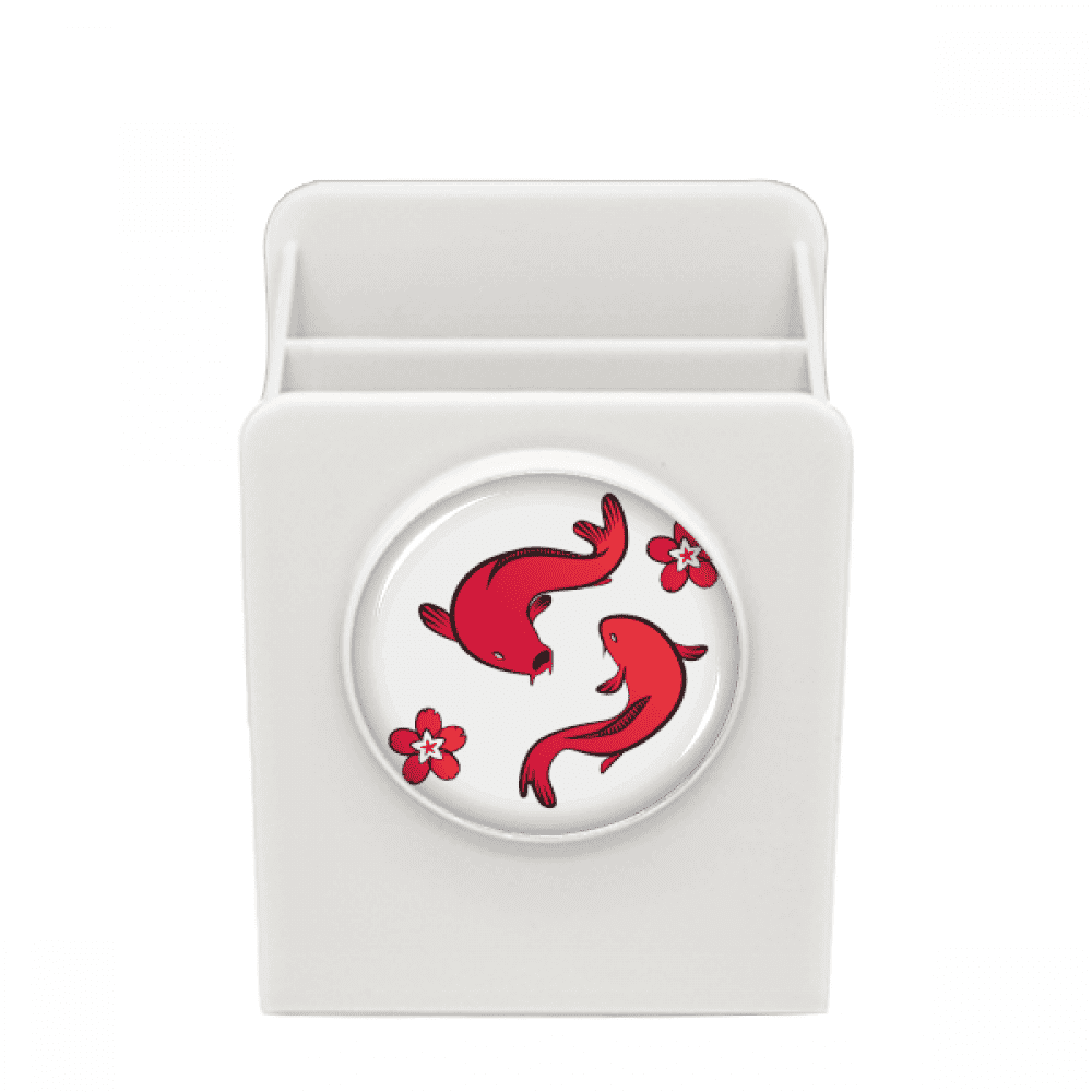 Red Fish Japan Chinese Lucky Desk Pencil Holder Cup Pen Organizer ...