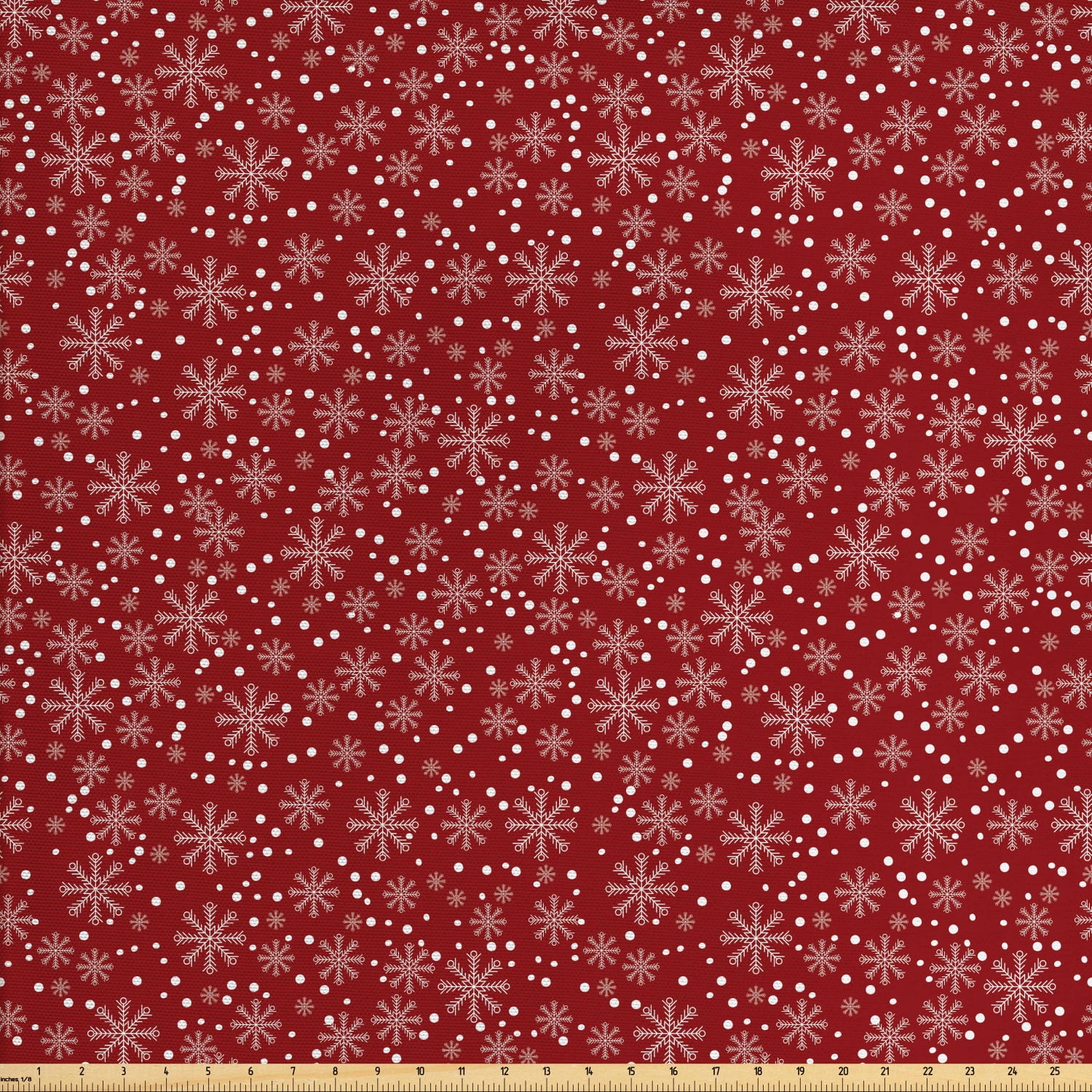 Geometric Upholstery Fabric by the Yard, Winter Season Holiday Themed ...