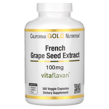 California Gold Nutrition French Grape Seed Extract, Vitaflavan®, 100 ...