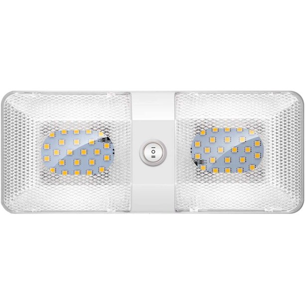 BlueFire RV Interior Light, Super Bright DC 12V RV Ceiling Double Dome ...