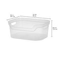 Mainstays Medium Open Bin, Clear Plastic, Easy Access Bin with Scoop ...
