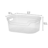Mainstays Medium Open Bin, Clear Plastic, Easy Access Bin with Scoop ...
