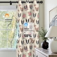 Boston Terrier and Roses Cream Pattern Blackout Curtains,Triple Weaved ...