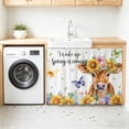 Cows Cabinet Curtains 10" W x 11" L Watercolor Spring Yellow Purple ...
