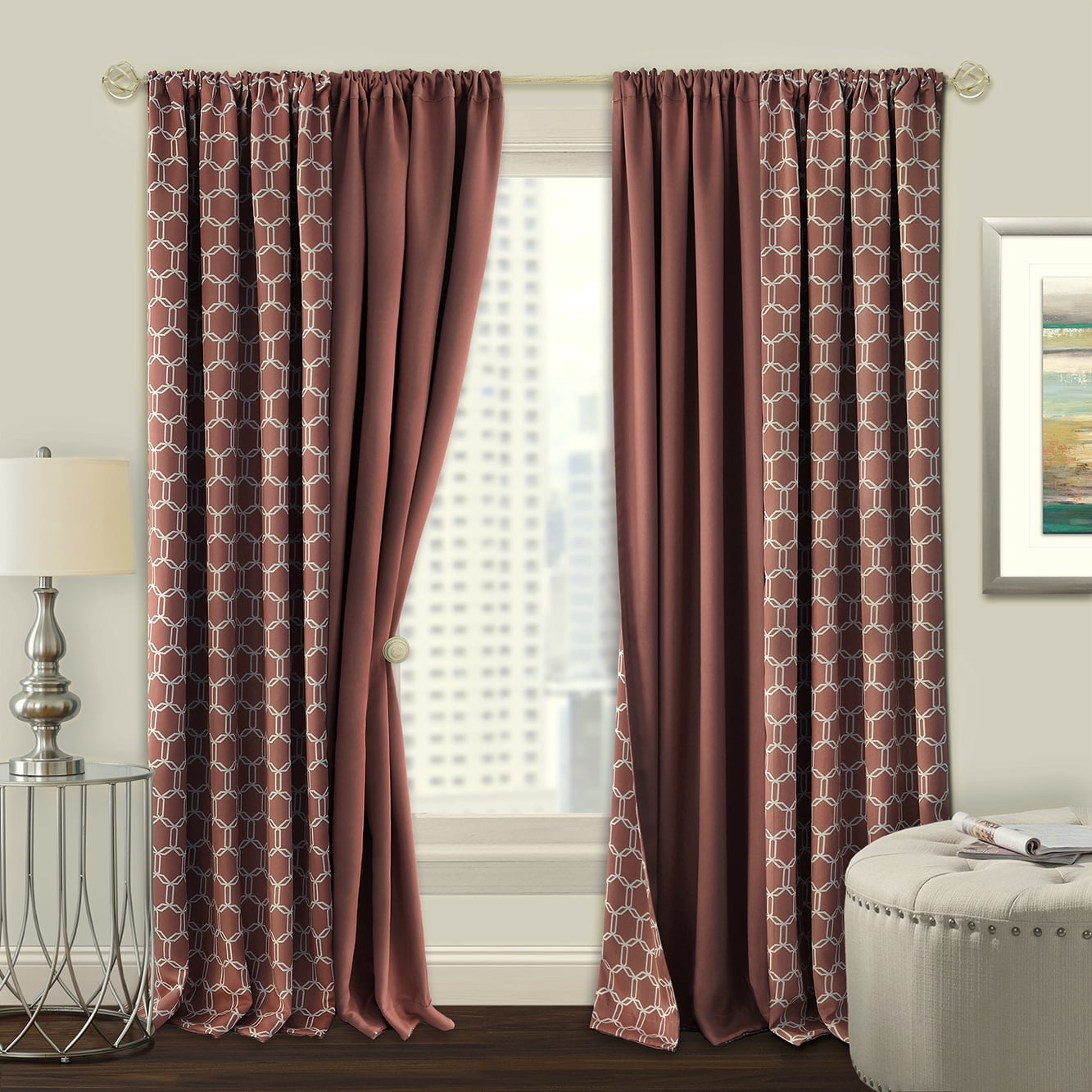 Prelude Reversible Blackout Rod Pocket Curtain Panel - Walmart.com