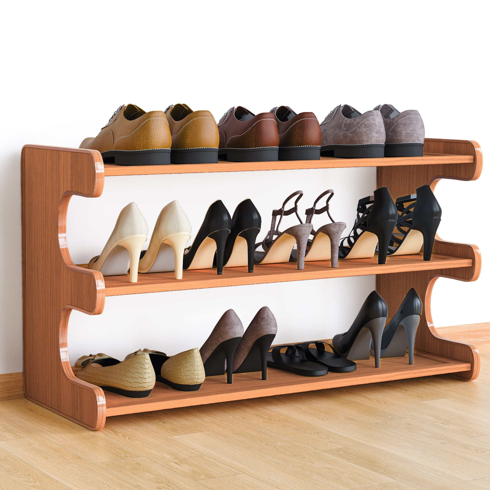 Click here for Mehoom 3 Tier Bamboo Shoe Rack Organizer For Close... prices