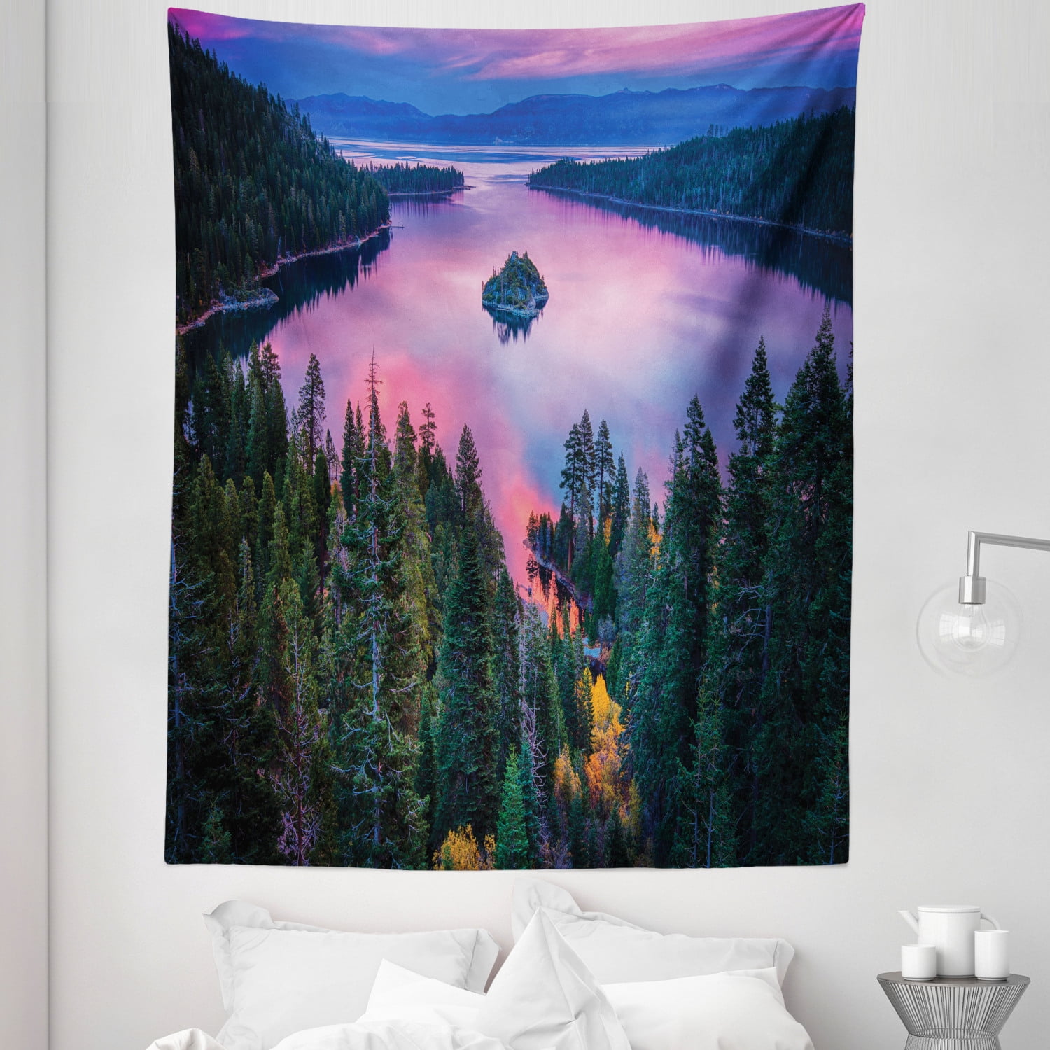 Nature Tapestry, High Angle Majestic View of North American Freshwater ...